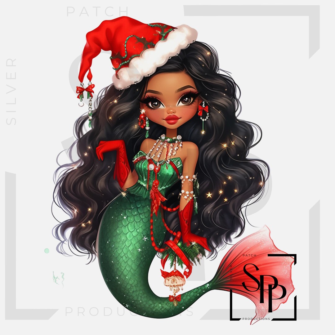 UV DTF Decal Latina Christmas Mermaid Print Ready to Apply Permanent ...