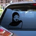 Hijab Wearing Woman Permanent Vinyl Decal Car Window Laptop Glass ...