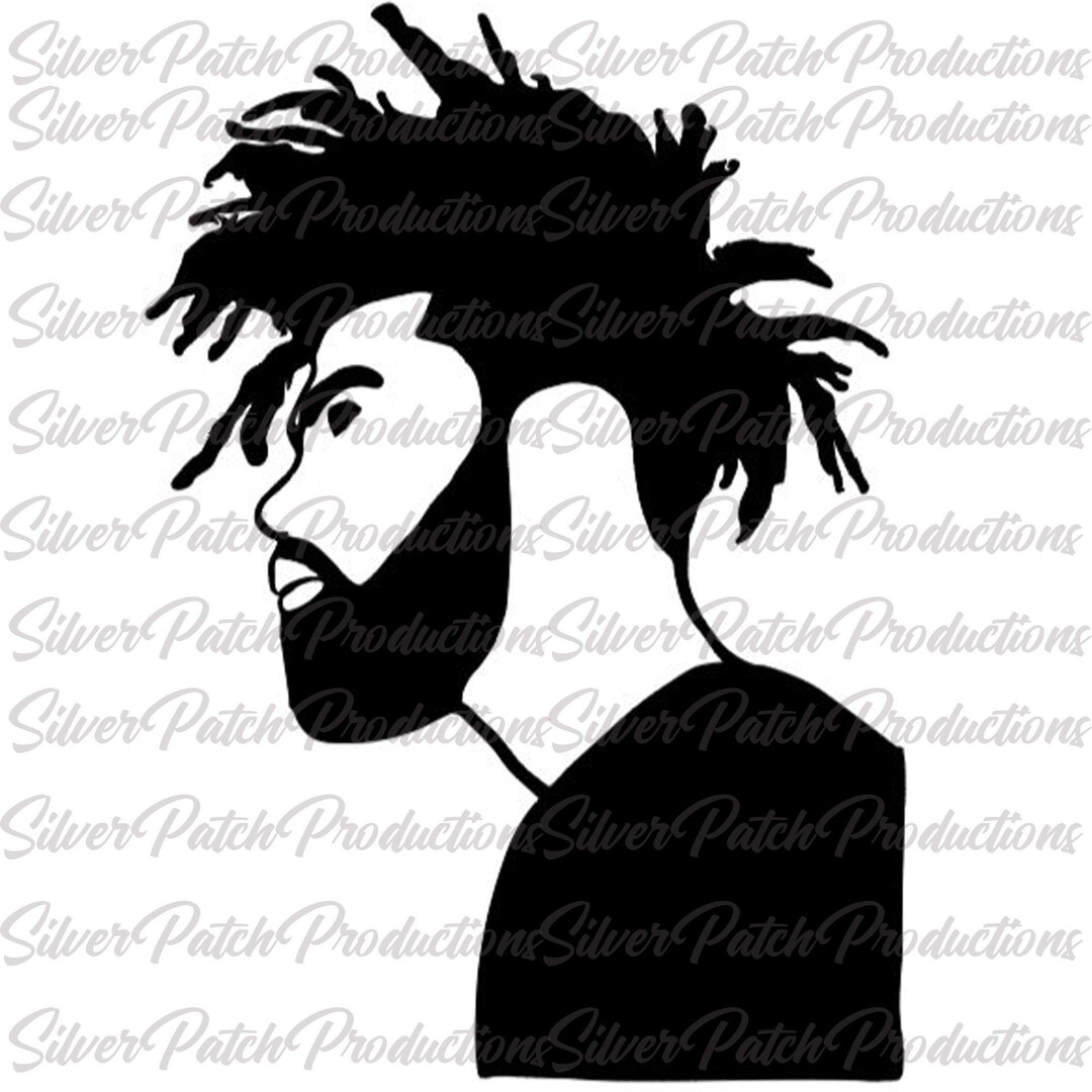Beard Dreadlocks African American Man Permanent Vinyl Decal Car Window ...