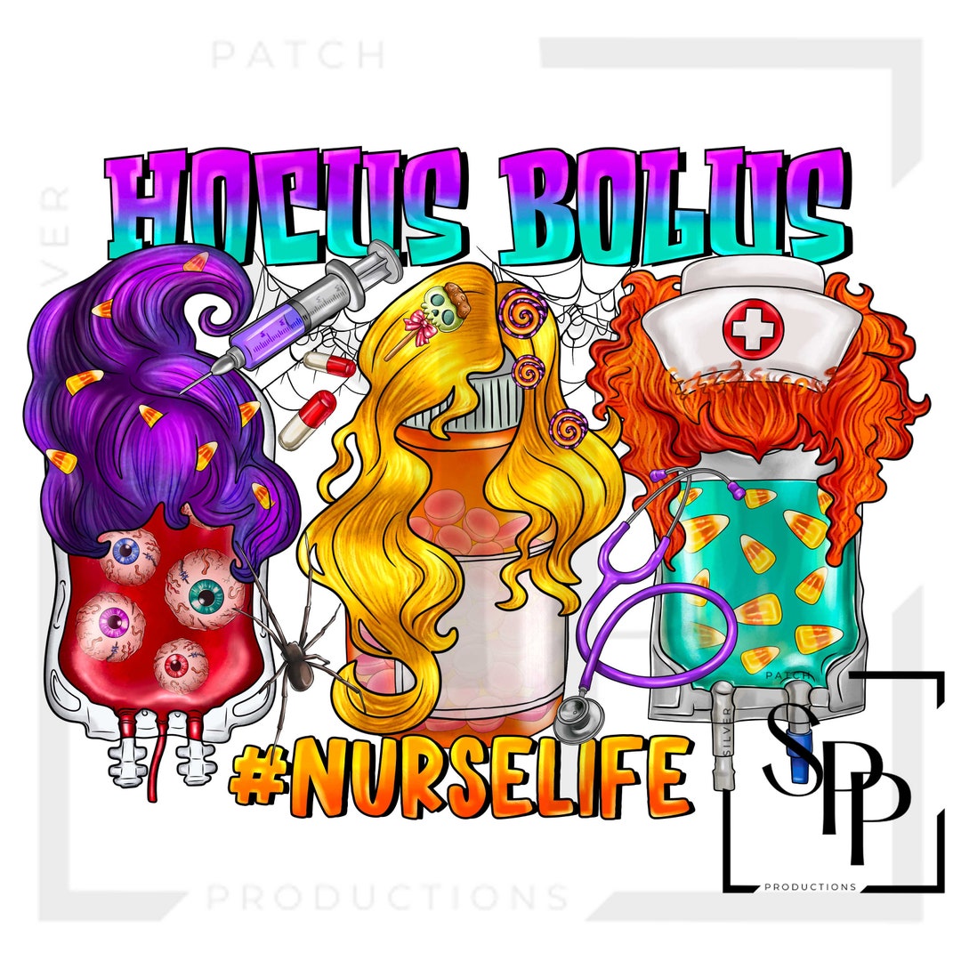 UV DTF Aufkleber Halloween Nurse Life Hocus Bolus Bereit zum Anwenden ...
