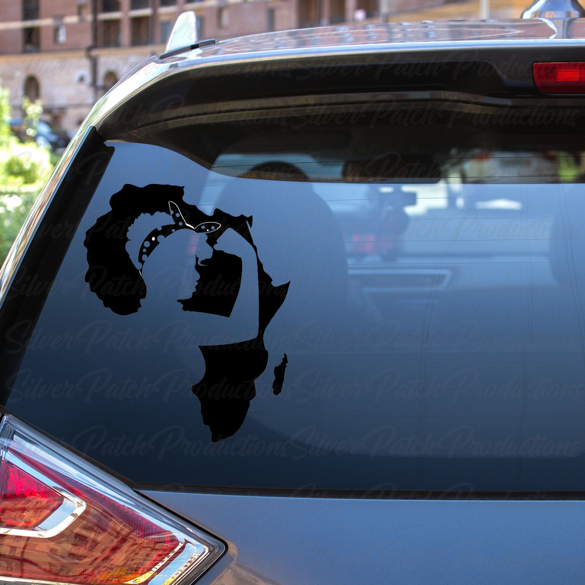 Africa Strong Woman Permanent Vinyl Decal Car Window Laptop Glass ...