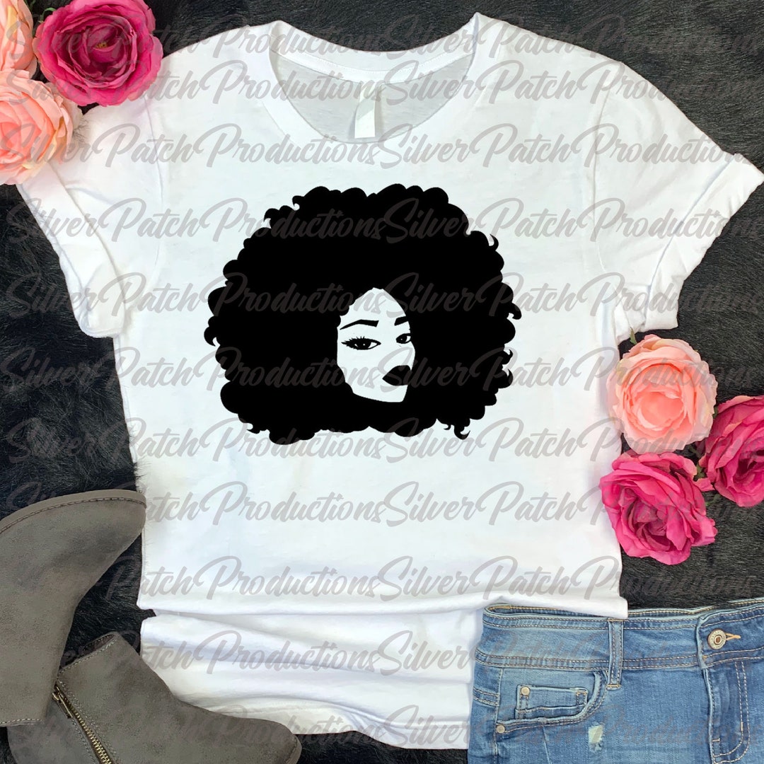 Afro Side Eye Black Woman HTV Iron on Transfer - Etsy