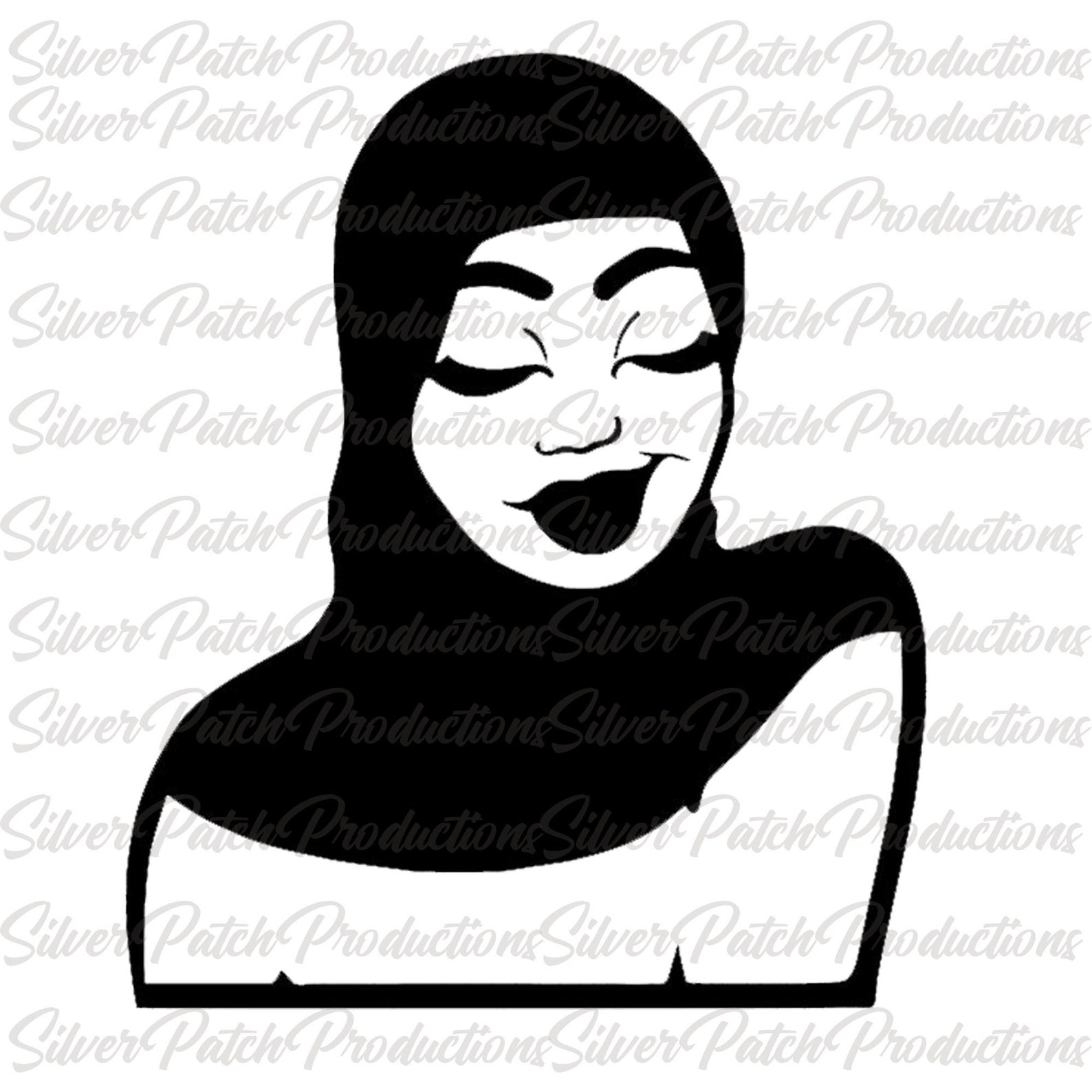 Hijab Wearing Woman Permanent Vinyl Decal Car Window Laptop Glass ...
