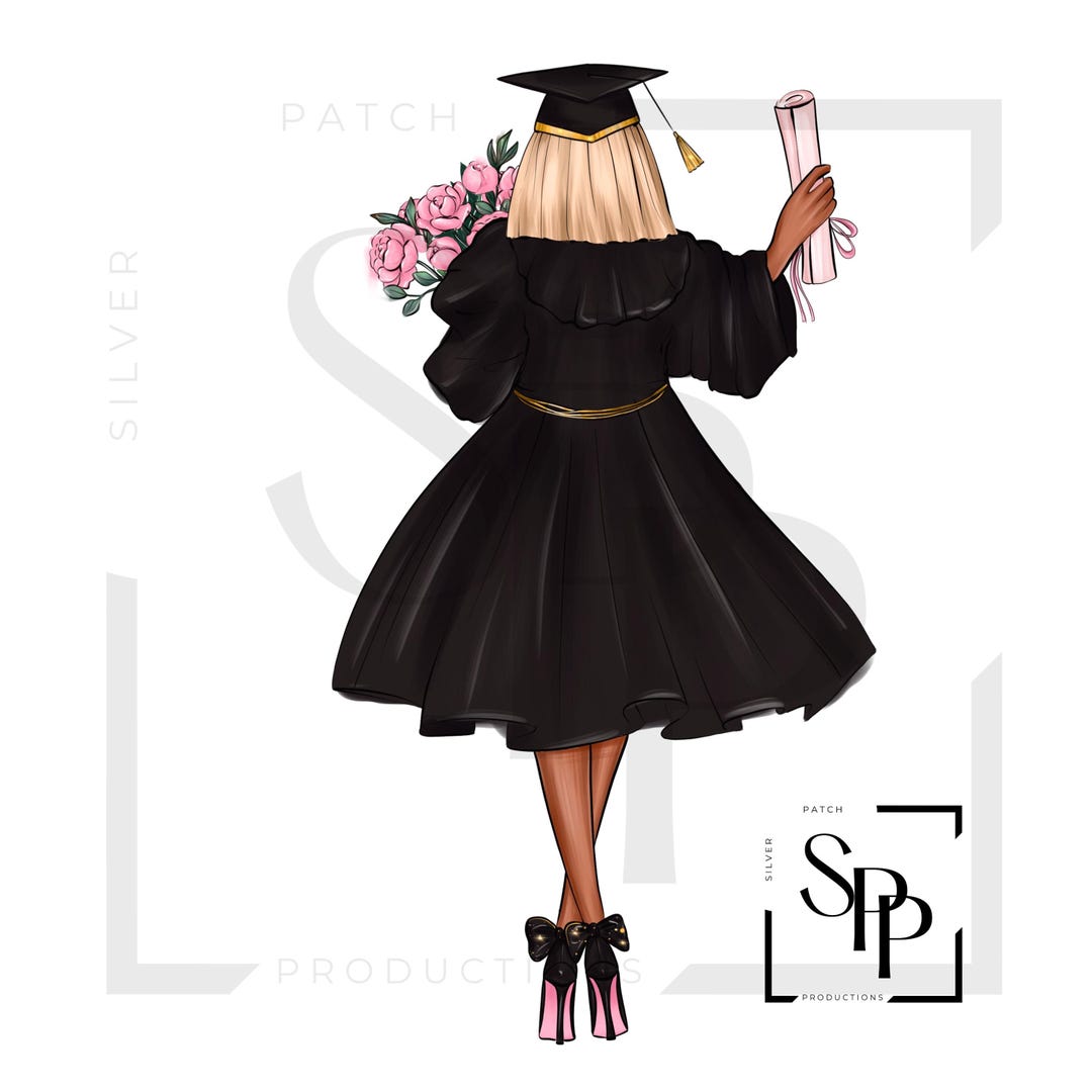 UV DTF Decal Graduation Cap Gown Flowers Diploma DS Ready to Apply ...