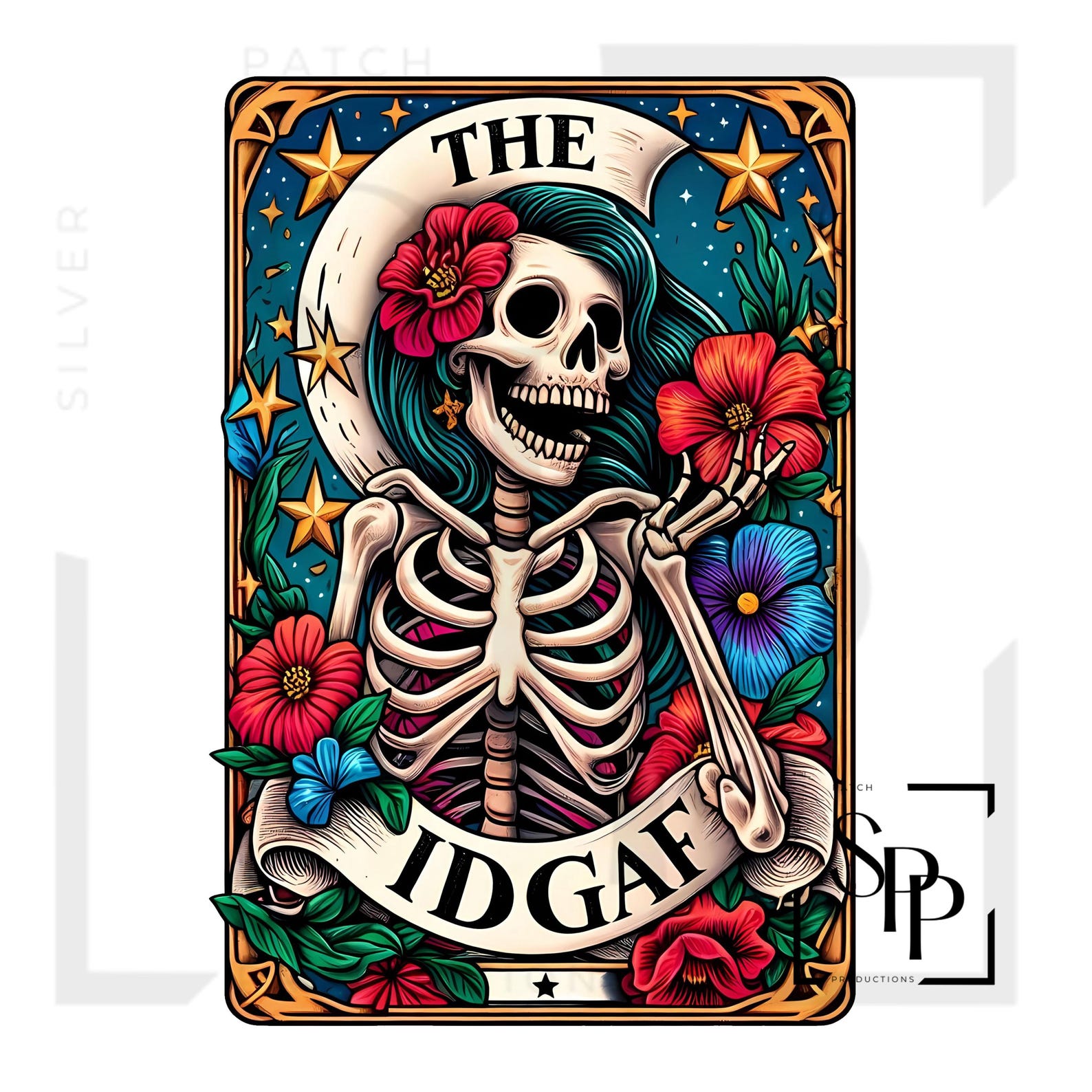 UV DTF the IDGAF Skeleton Tarot Card Style Print Ready to Apply ...