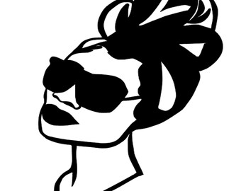 Head Wrap Diva Permanent Vinyl Decal Car Window Laptop Glass | Etsy