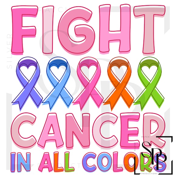 Cancer in All Colors Svg - Etsy