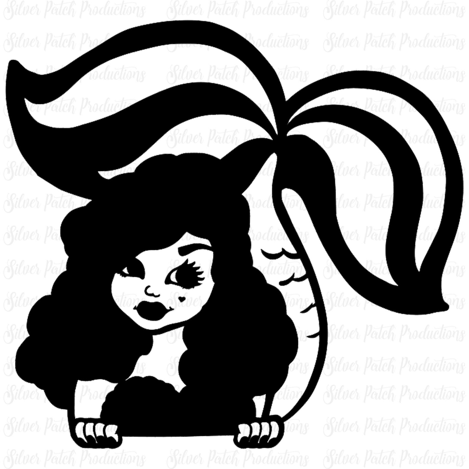 Curly Hair Mermaid Permanent Vinyl Decal Car Window Laptop - Etsy