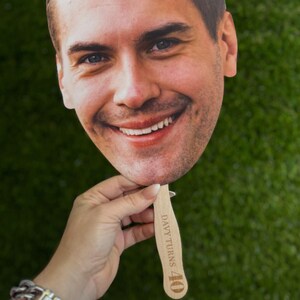 Engraved Fan Sticks With Big Head Cutouts, Large Head Cutouts, Big Face ...