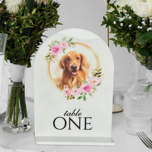 Dog Table Number, Wedding Crest Table Numbers, Printed Directly on ...