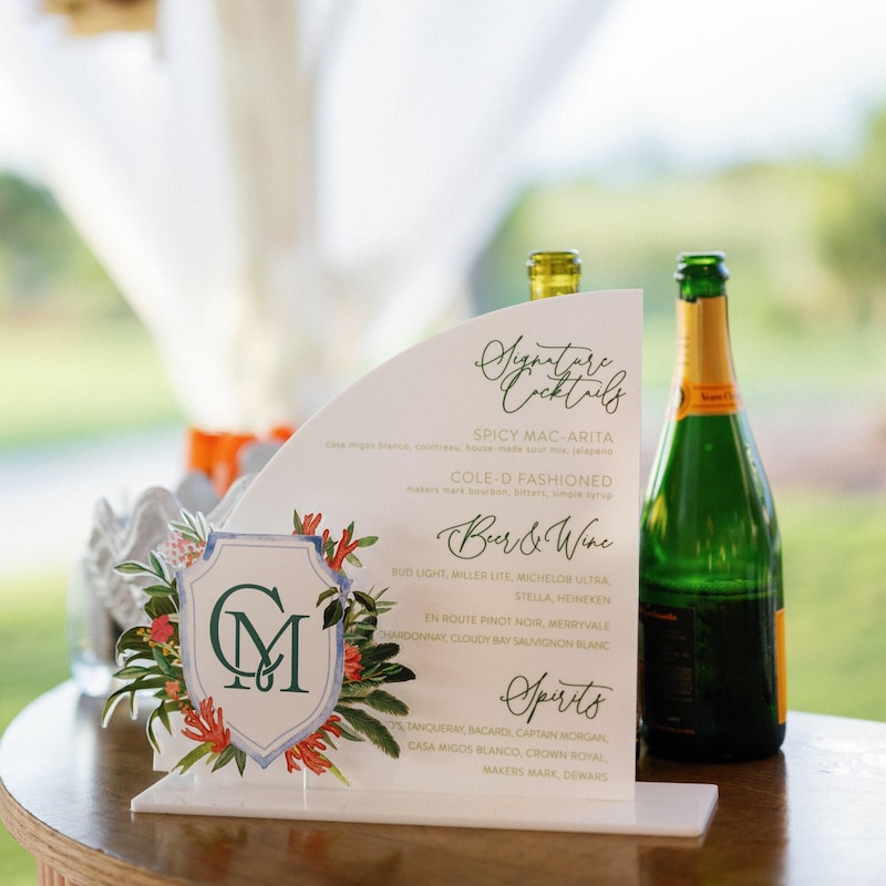 Wedding Bar Crest Sign - Etsy