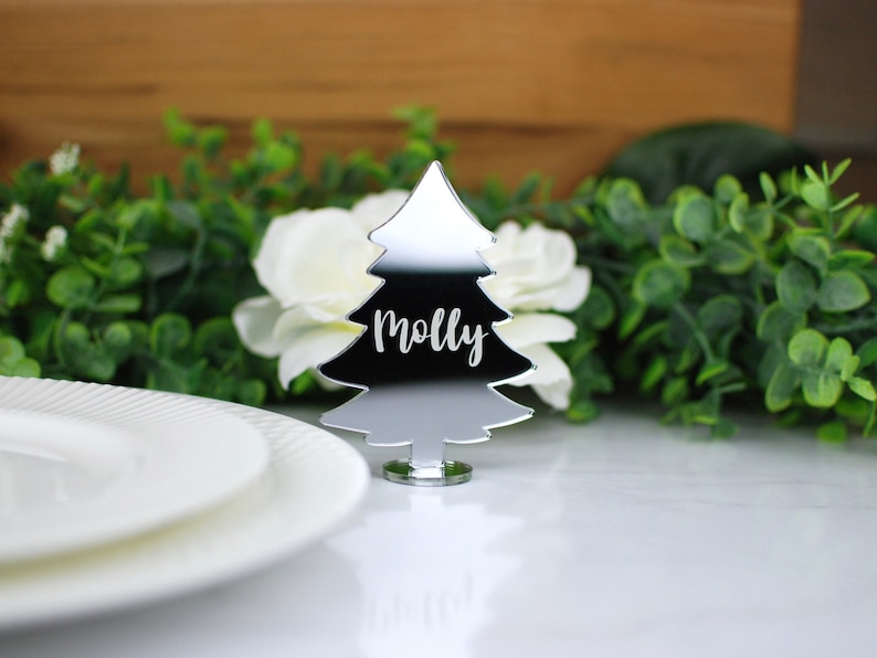 Name Place Card Christmas Tree Personalized Custom Guest | Etsy