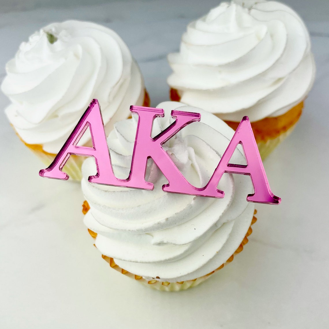 Sorority Cupcake Toppers/charms set of 6 AKA - Etsy