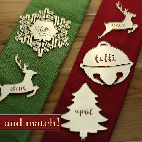 Name Place Card Christmas Tree Personalized Custom Guest - Etsy