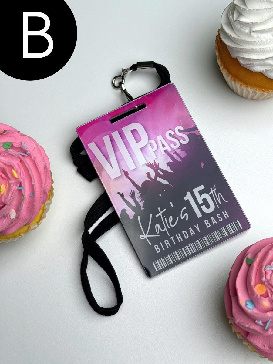Custom Acrylic VIP Card, Backstage All Access Pass, T-swift Themed ...