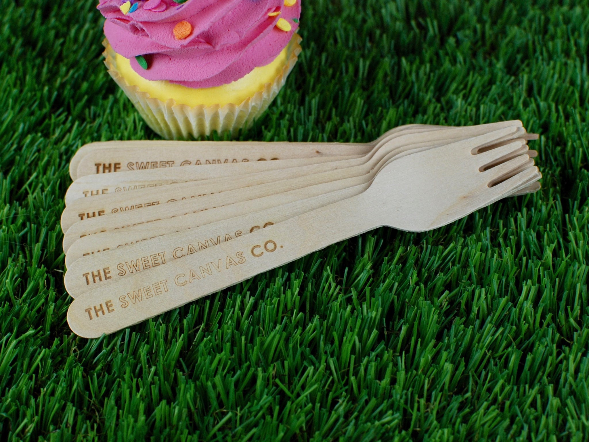 SHIPS FROM USA! Wooden Fork Custom Engraved, Personalized W/ Your Logo ...