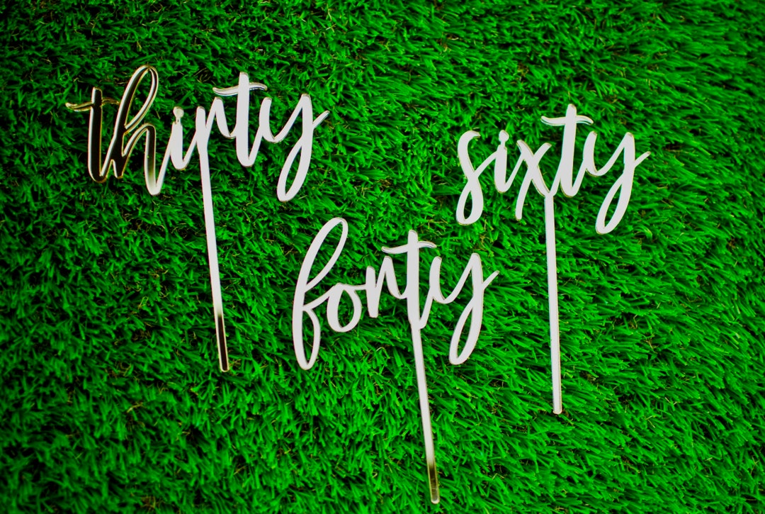 Birthday Cake Topper, Age in Script Font - Etsy