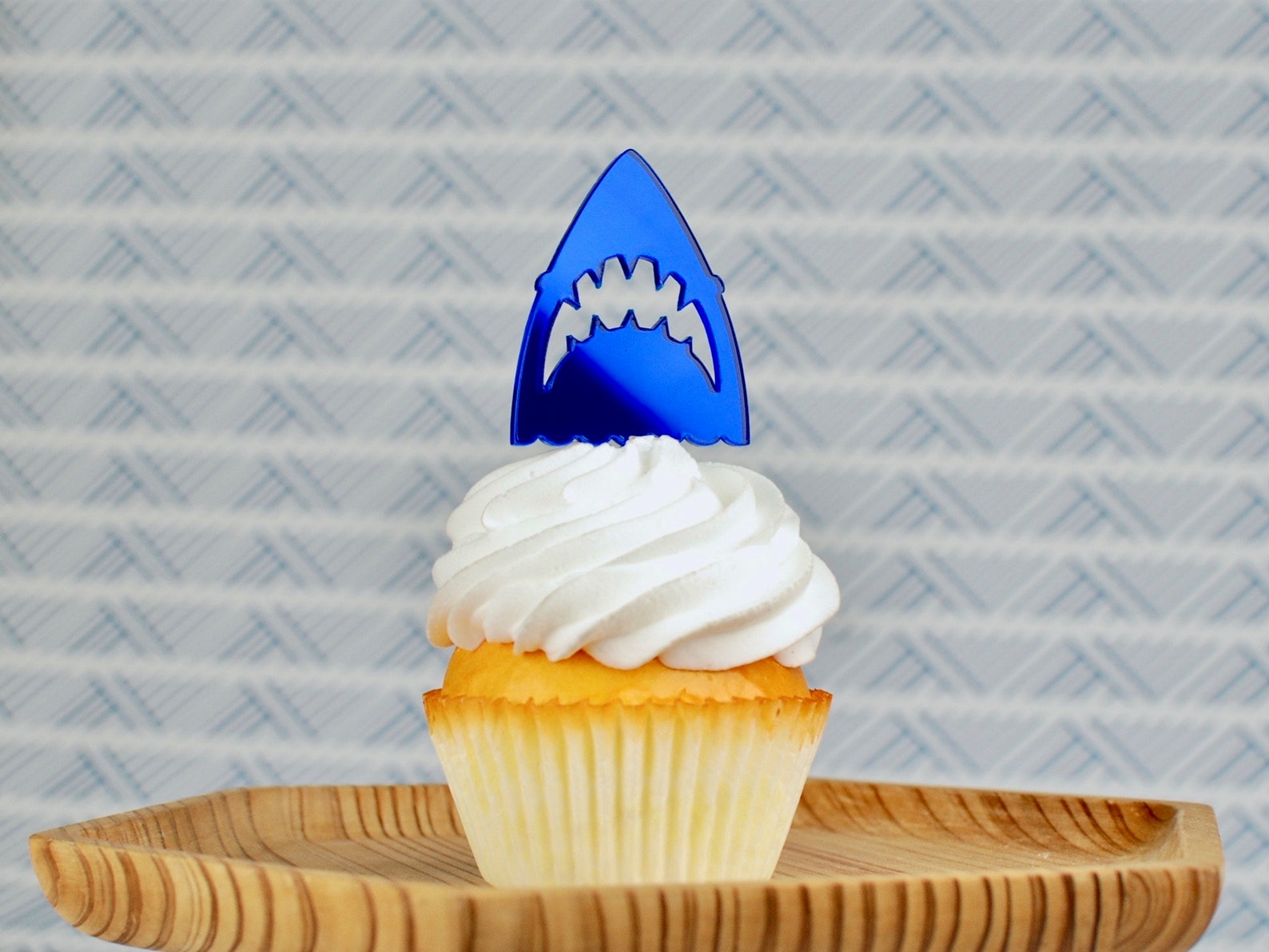 Blue Shark Birthday/baby Shark Themed Cupcake Toppers for Boy | Etsy