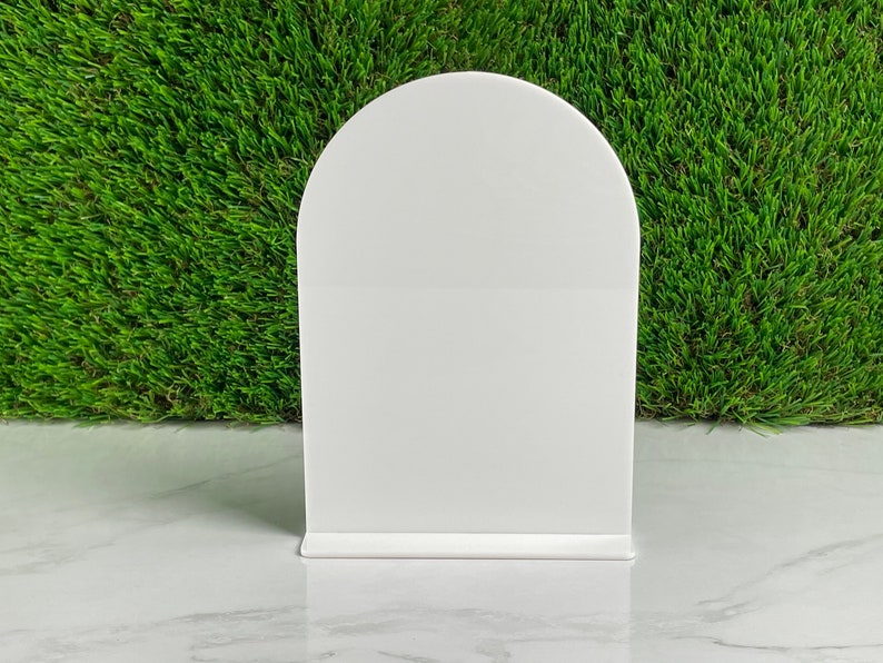 Blank Bar Menu Sign, Standing Wedding Menu Sign, Arched Round Top Table ...