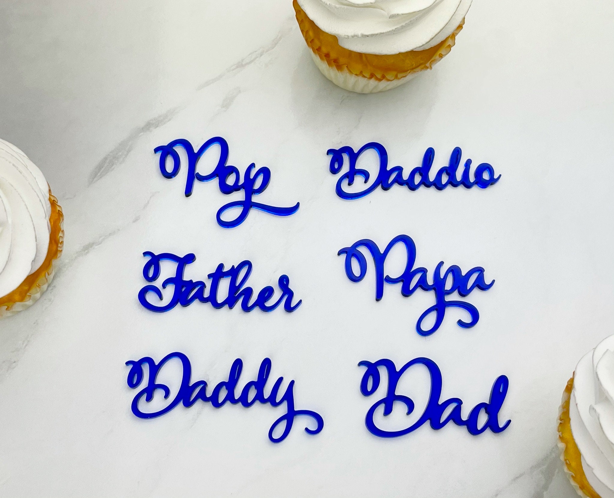 Father's Day Names for Dad Cupcake Topper Set Mix & - Etsy