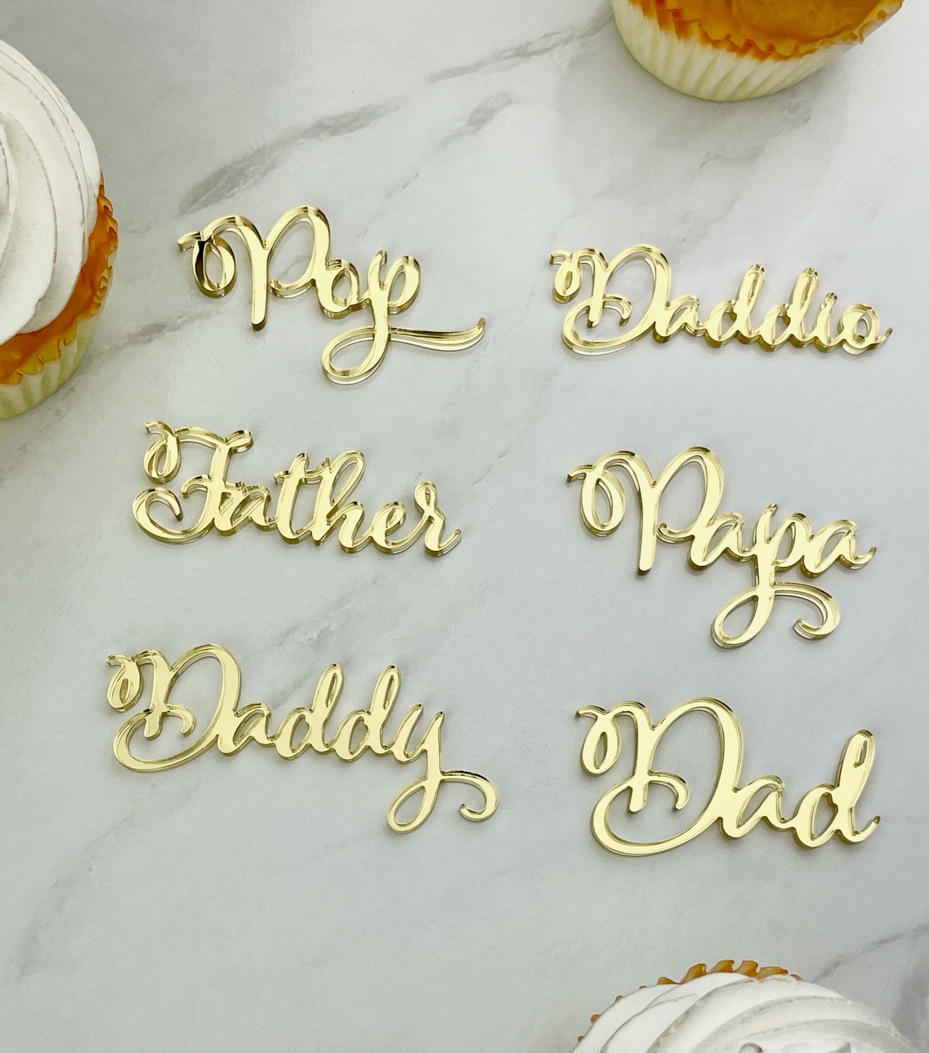 Father's Day Names for Dad Cupcake Topper Set Mix & - Etsy