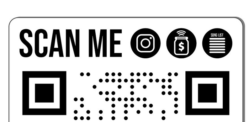QR Code Sign | Scan to Pay | Virtual Tip Jar | Follow | Song List Sign ...