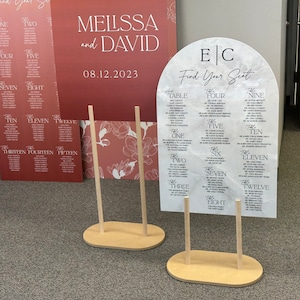 Acrylic Sign Stand Base, Raw Wood Ready for You to Paint Any Color ...