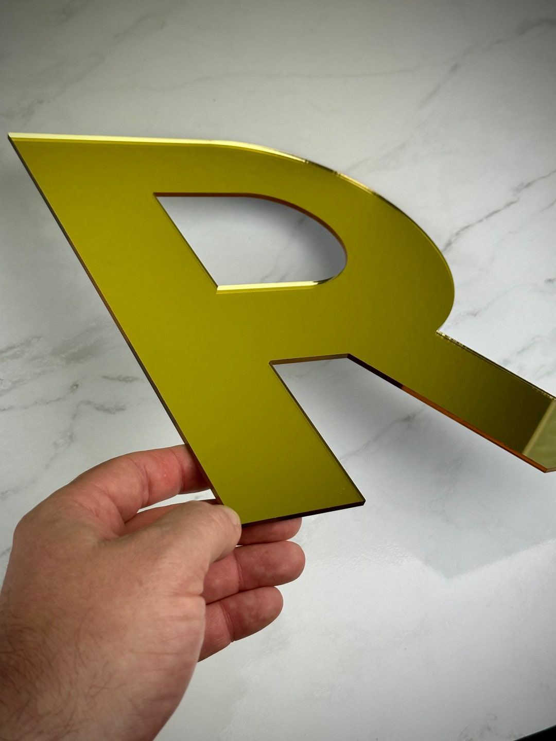 Gold Acrylic Letters for Wall or Sign, DIY Laser Cut 3D Sign, Office ...
