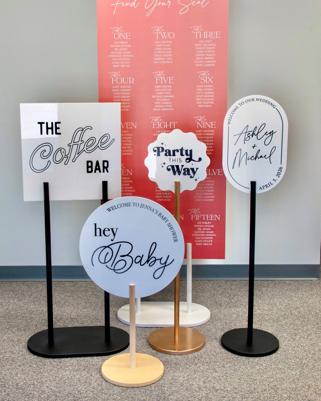 Acrylic Sign Stand Base, Raw Wood Ready for You to Paint Any Color ...