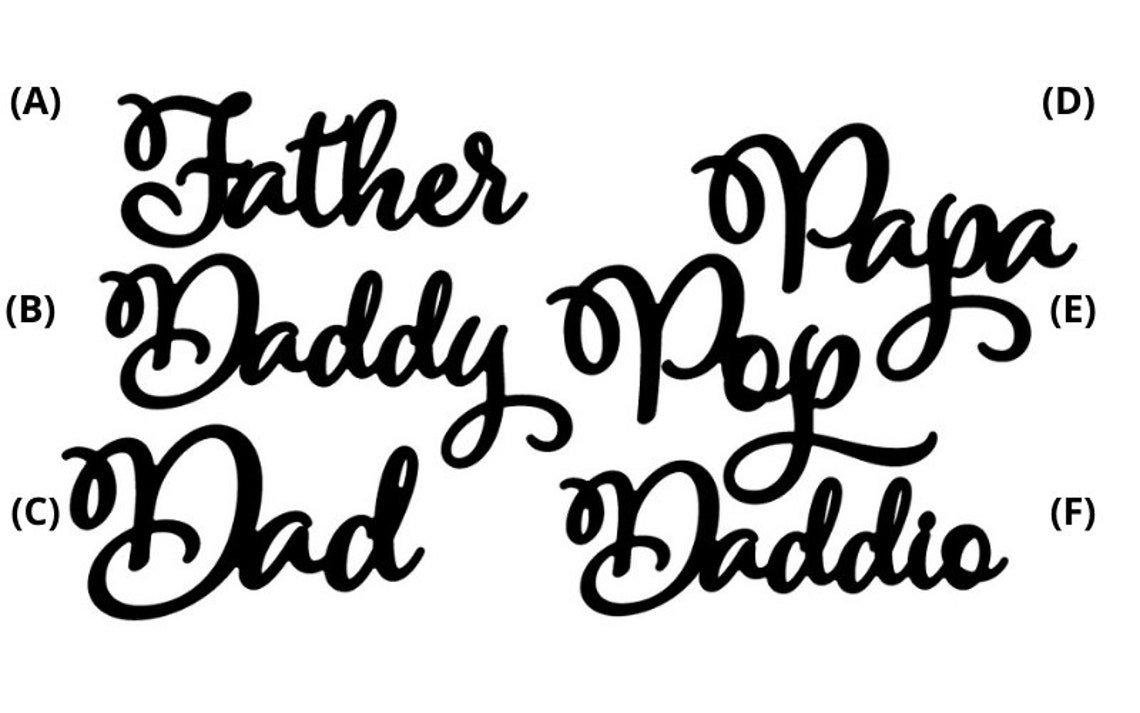 Father's Day Names for Dad Cupcake Topper Set Mix & - Etsy