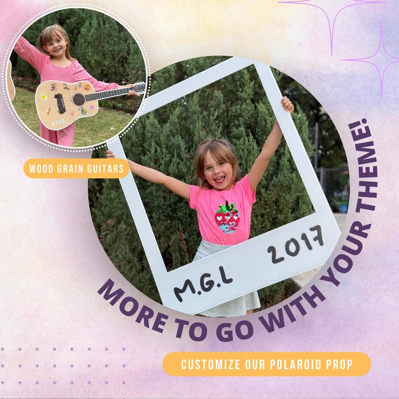 Polaroid Cutout Photo Booth Prop, T-swift, Girl Birthday Party Cutouts ...