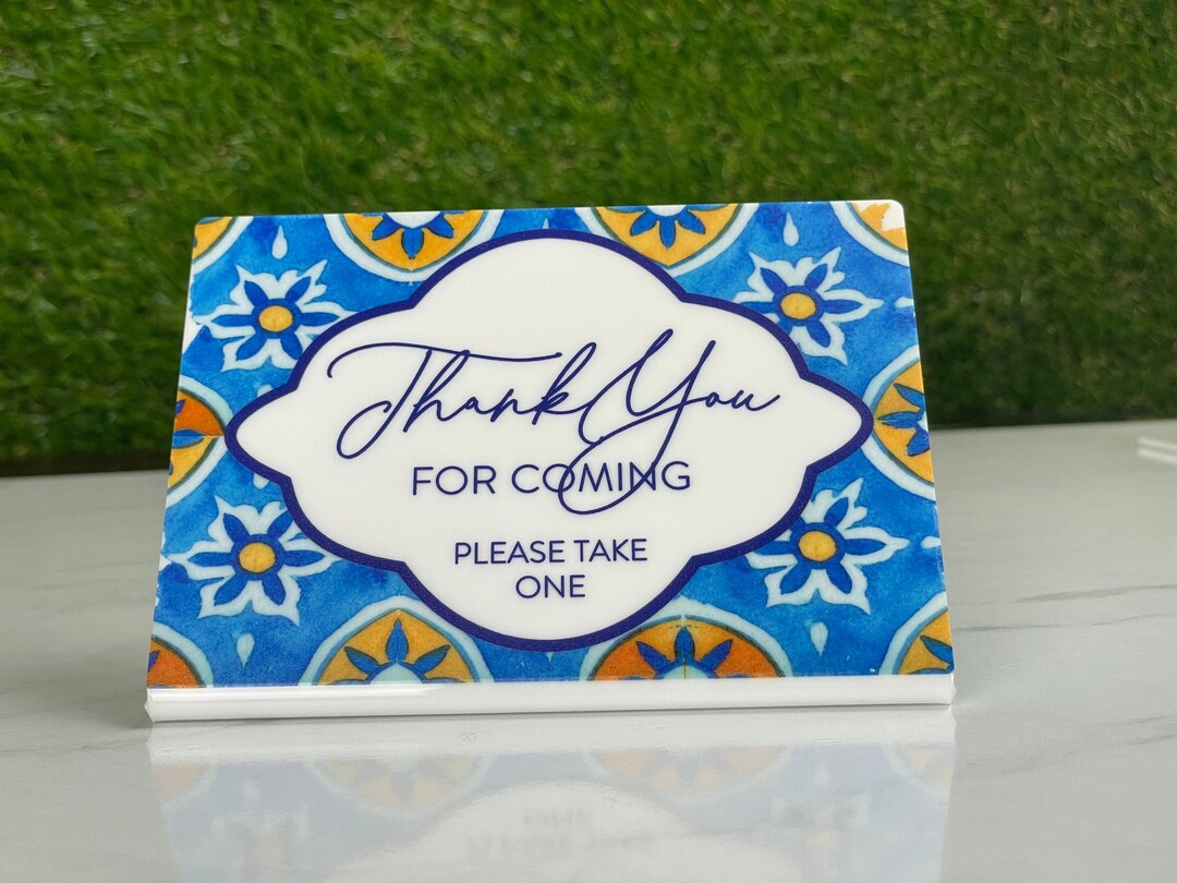 High End Thank You Sign, Buffet Cards, Food Label Signs, Bent Printed ...