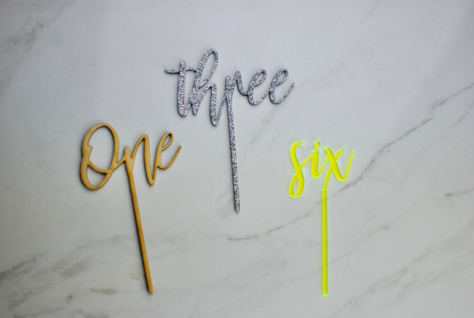 Birthday Cake Topper, Age in Script Font - Etsy