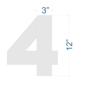 Large 12" Acrylic Number Cake Stencil, Clear Acrylic Guide Letter Cut ...