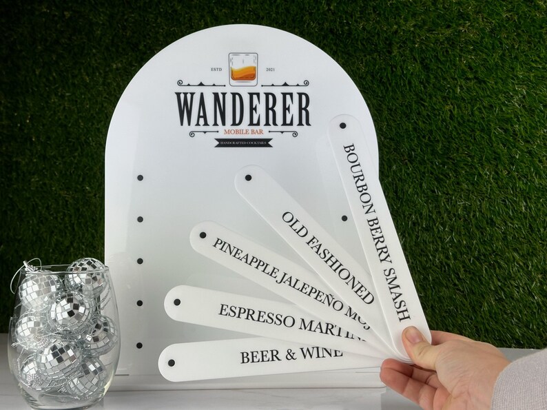 Magnetic Bar Menu Sign Great for Mobile Bar Carts Change Out - Etsy