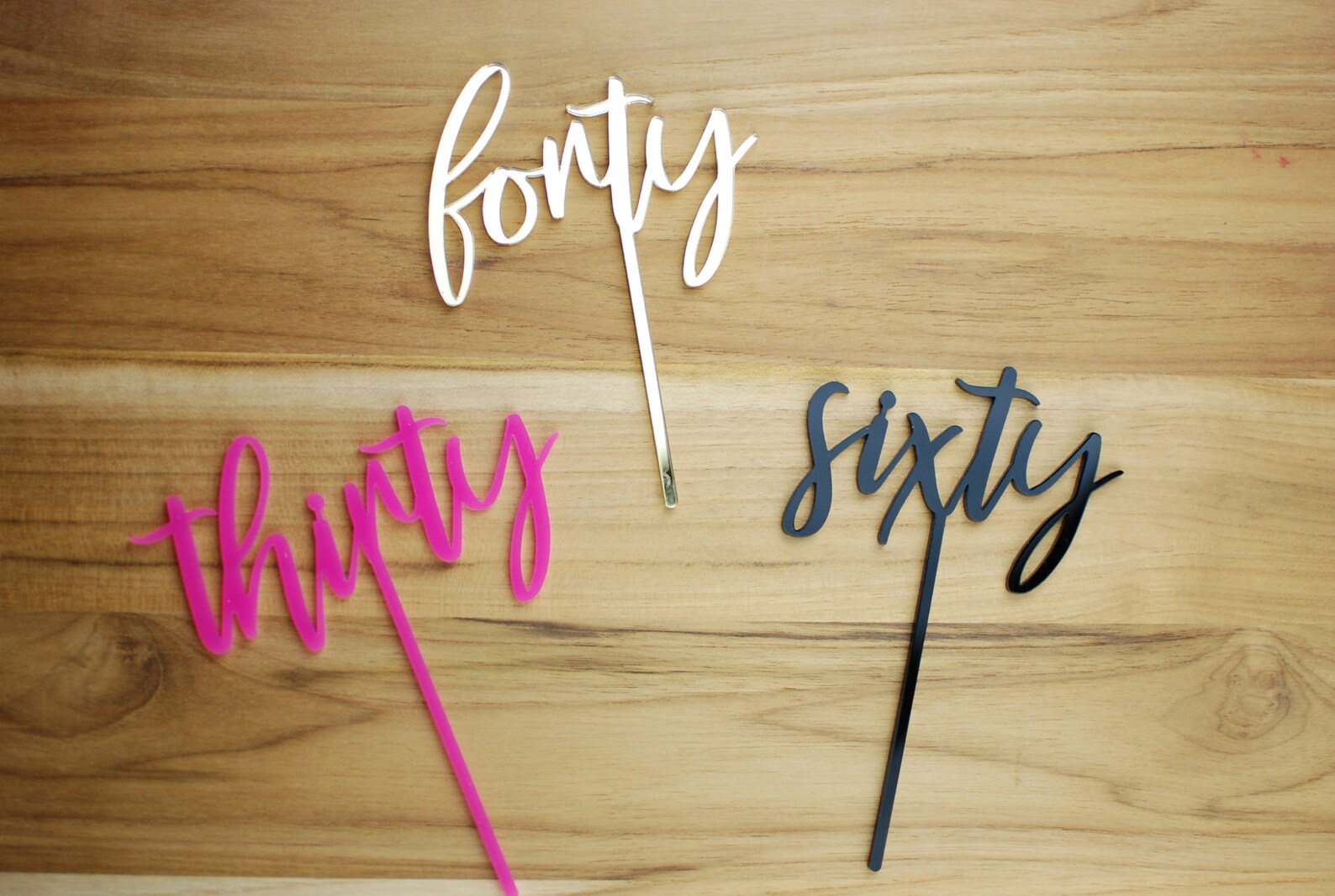 Birthday Cake Topper, Age in Script Font - Etsy