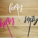 Birthday Cake Topper, Age in Script Font - Etsy