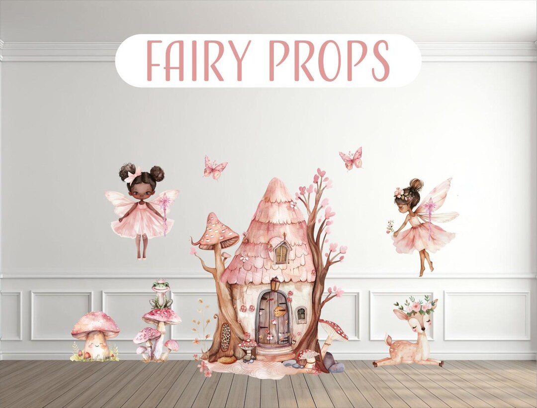 Large Fairy Props, Birthday Party Cutouts, Professionally Printed on ...