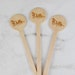 50 Custom Wood Engraved Stir Sticks, Cocktail Sticks, Wedding Drink ...
