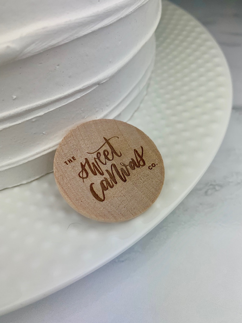 Baker's Custom Logo Cake Charm, Label, Brand,disc, Coin, Topper, Made ...
