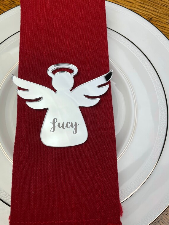 Name Place Card Angel Personalized Custom Guest Card | Etsy