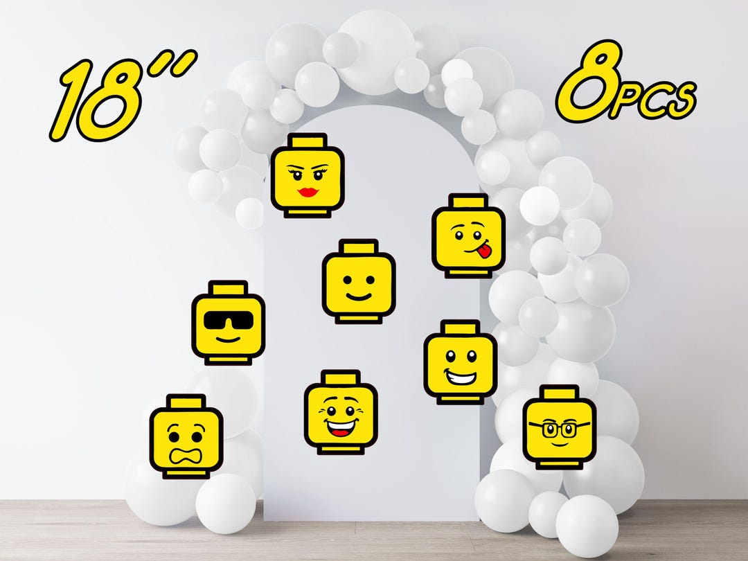 Building Block Head Cutout Props, 18 Inches Tall - 8 Heads Included - Etsy