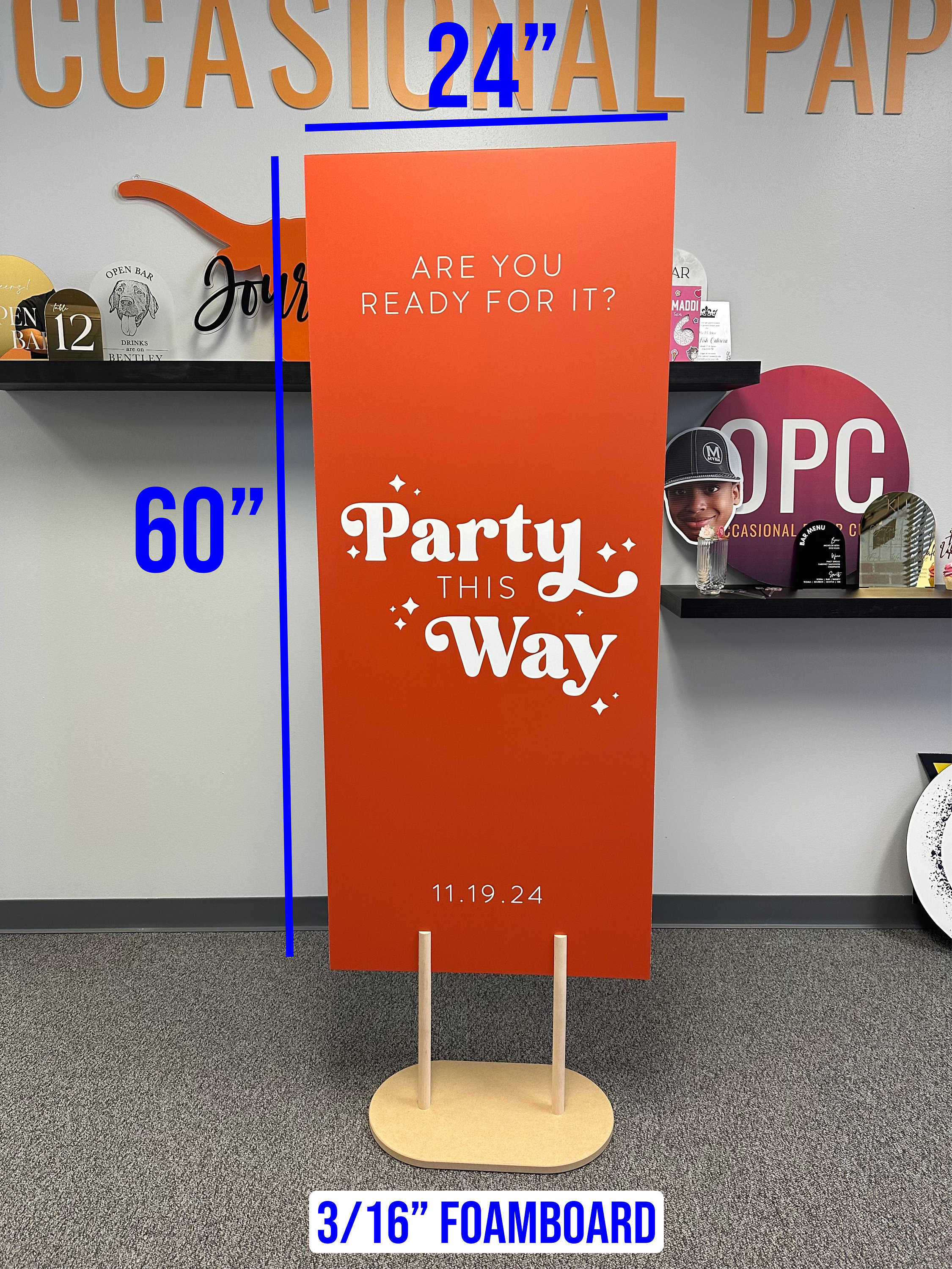 Foam Board Sign Stand Base, Raw Wood Ready for You to Paint Any Color ...