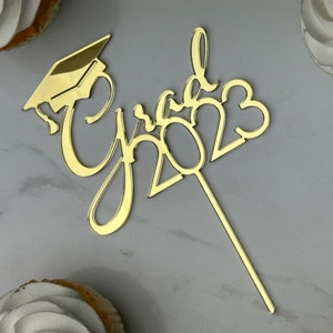 Class of 2023 Graduation Cake Topper, 1/8" Acrylic Mirror. - Etsy