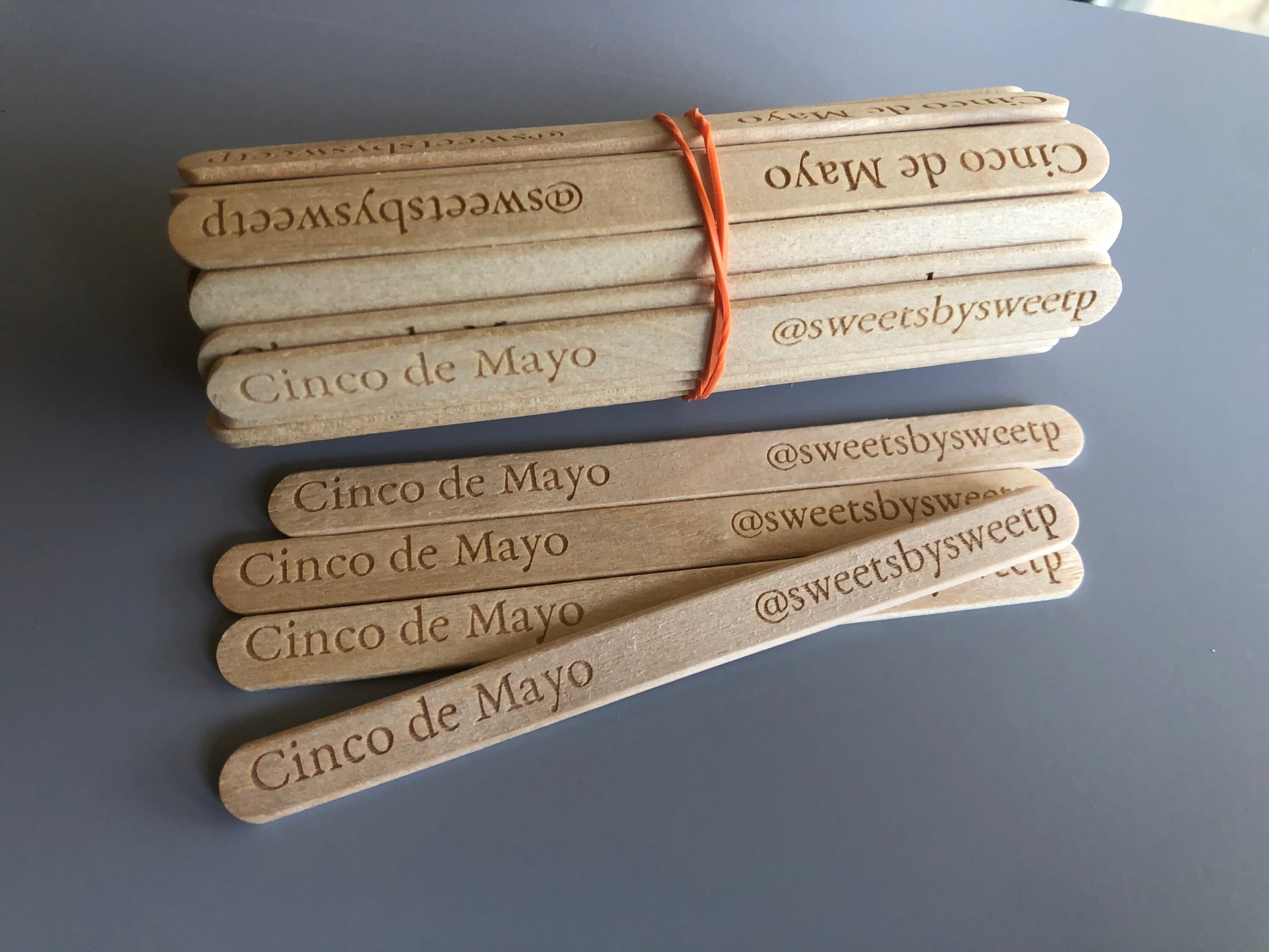 Custom Engraved Wood Standard 4.5 Popsicle Sticks - Etsy