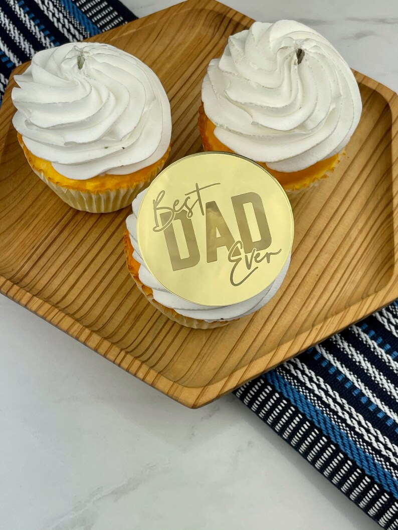 Father's Day Best Dad Ever Cupcake Topper Set Cupcake - Etsy