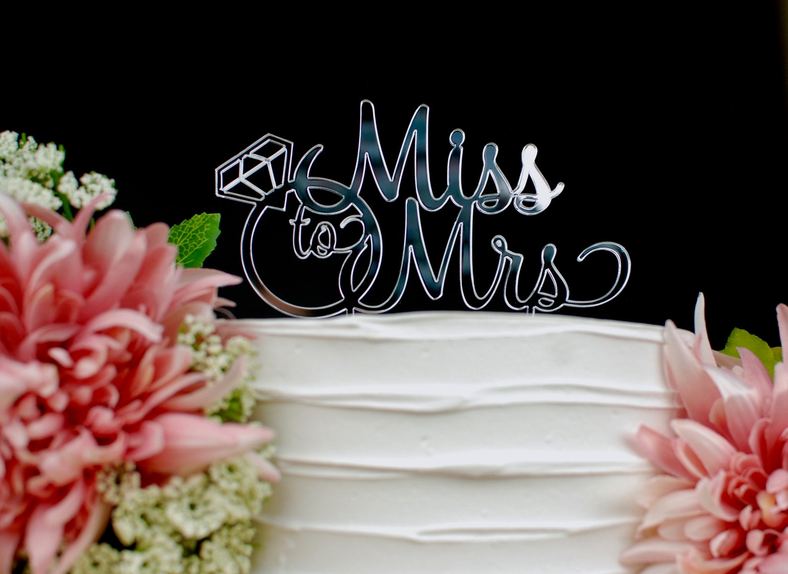 Miss to Mrs. Bridal Cake Topper, Bachelorette Cake Topper, Party ...