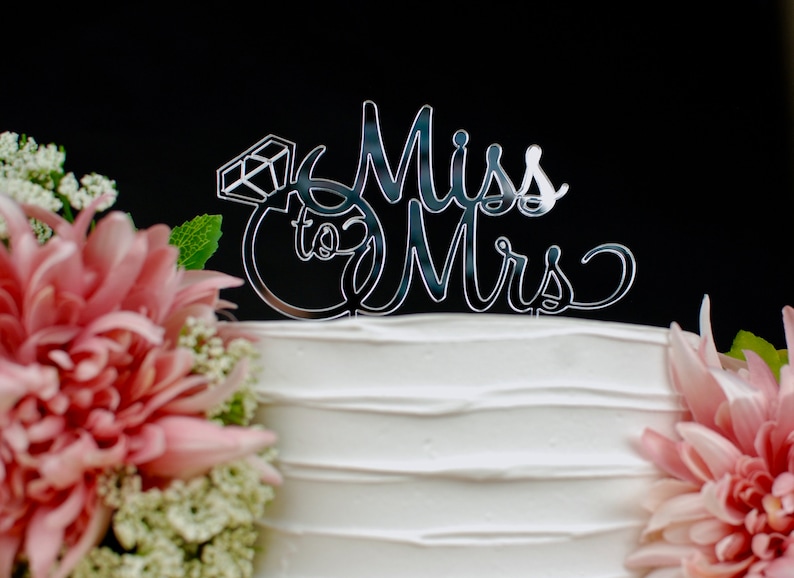 Miss to Mrs. Bridal Cake Topper Bachelorette Cake Topper - Etsy