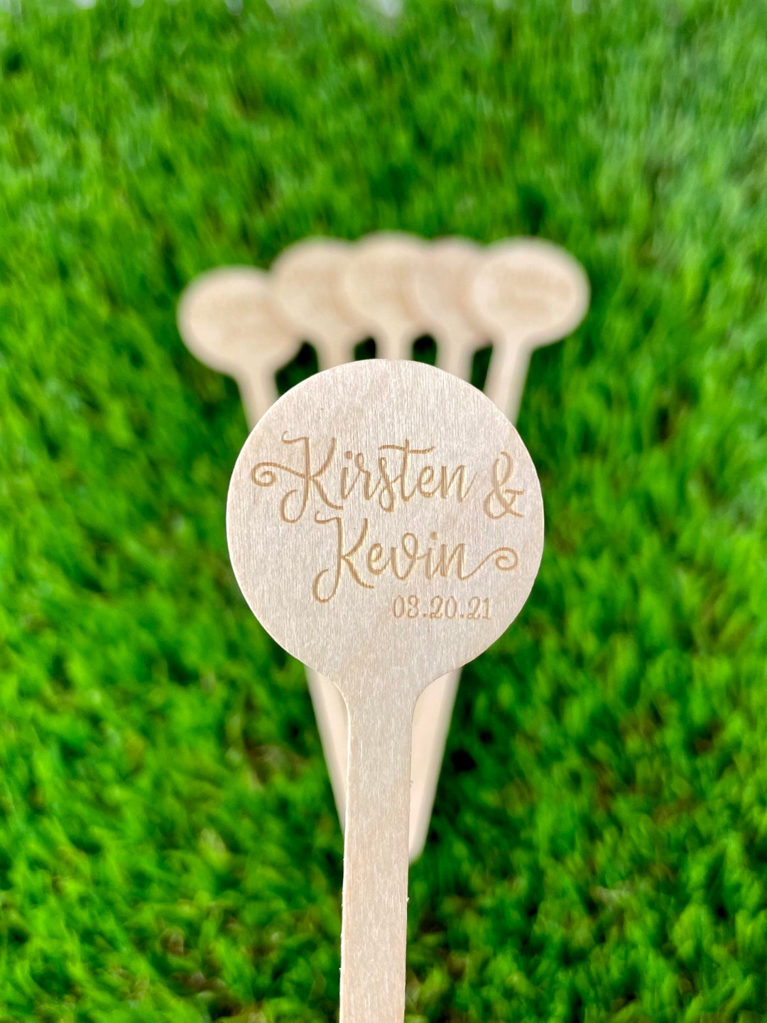 50 Custom Wood Engraved Stir Sticks, Cocktail Sticks, Wedding Drink ...