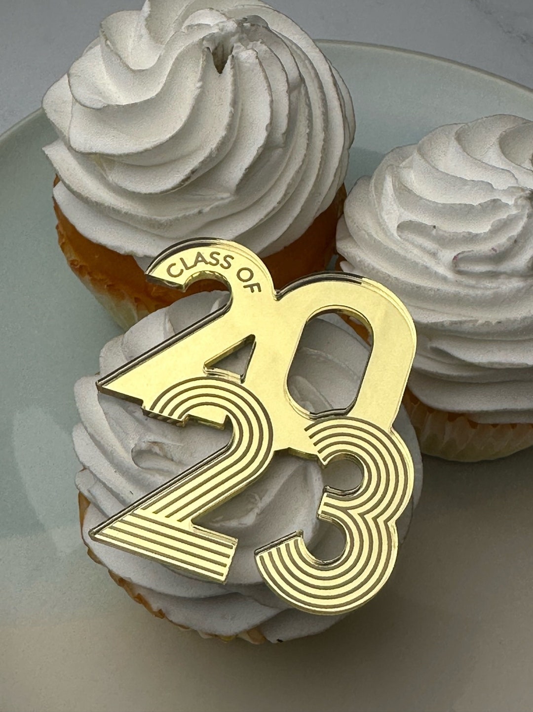 Graduation Cap Cupcake Topper, Class of 2023 Laser Cut 1/8" Acrylic - Etsy